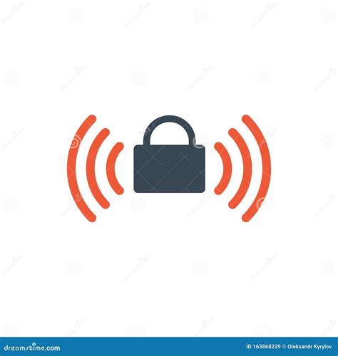Wireless Remote Lockunlock System Lock And Wifi Symbol For Devices