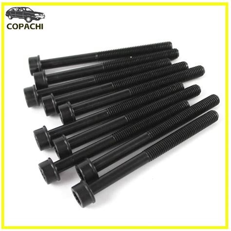 10pcs Ea888 Engine Head Bolts Set For Vw Gti Audi A3 A4 A5 A6 Q5 Passat