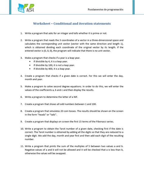 2 Conditional And Iteration Statements Pdf Euclidean Vector
