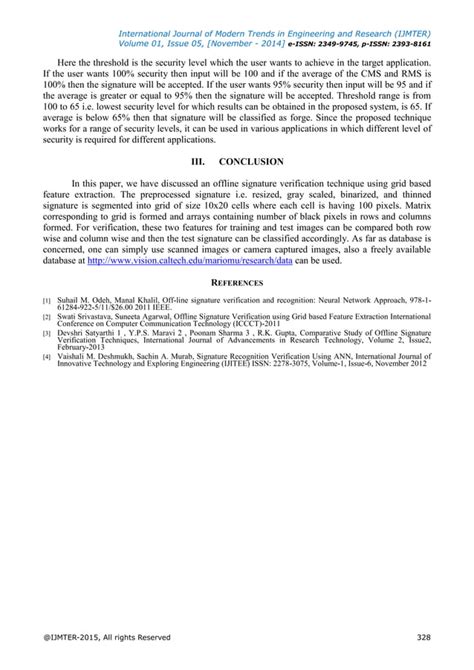 Proposed Method For Off Line Signature Recognition And Verification