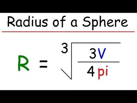 Calculating Sphere Radius For Different Volumes
