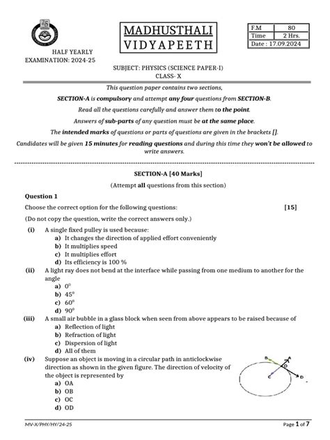 Class 10 Physics Pdf Force Electromagnetic Radiation