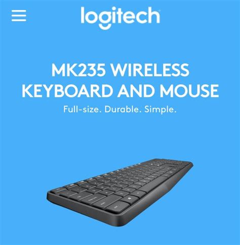 Logitech K Wireless Keyboard And Mouse Set USB Dongle Computers Tech Parts