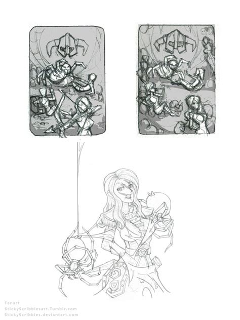 Aela The Huntress Skyrim Spider Sketch By Stickyscribbles Hentai Foundry