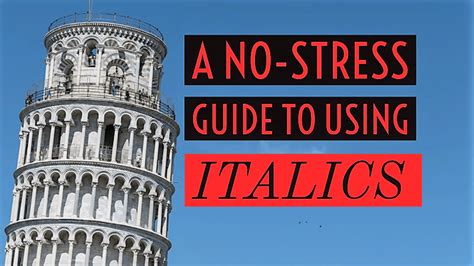 A No Stress Guide To Using Italics • Career Authors