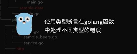 使用型別斷言在golang函數中處理不同類型的錯誤 Golang Php中文網 使用型別斷言在golang函數中處理不同類型的錯誤 Golang Php中文網