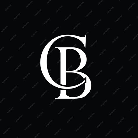 Premium Vector Alphabetic Cb Letter Monograms With Black And White