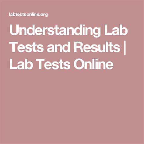 Understanding Lab Tests And Results Lab Tests Online Understanding Ethics Cholesterol Test