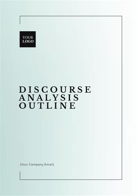 Free Discourse Analysis Outline Template To Edit Online