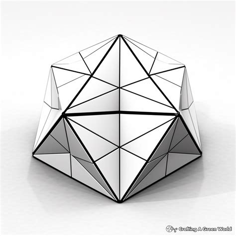 3d Geometric Design Coloring Pages Free And Printable