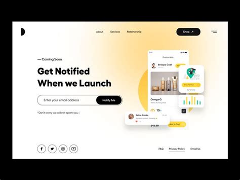 Coming Soon Web Design Landing Page Inspiration Startup Design