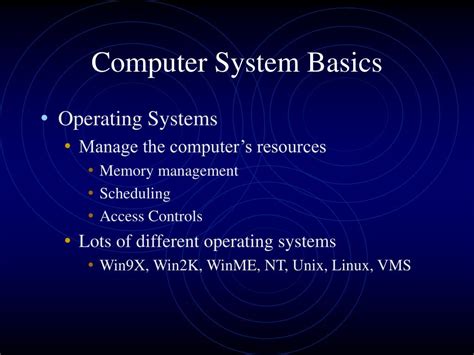 ppt operating systems networks and tcp ip lesson 2 computer system