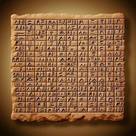 Cuneiform Alphabet Chart Sumerian Writing Printable Ancient Mesopotamia