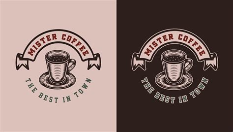 빈티지 복고풍 스타일의 커피 엠블럼 아이콘 배지 세트 포스터 또는 인쇄물처럼 사용할 수 있습니다 흑백 그래픽 아트 벡터