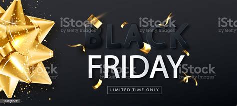 골드 리본 블랙 프라이데이 세일 배너 템플릿 판매 프로모션 수평 포스터 벡터 배경 가격에 대한 스톡 벡터 아트 및 기타 이미지 가격 고급 공휴일 Istock