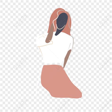 손으로 그린 만화 아름다운 긴 머리 여자 일러스트 핑크 스커트 캐릭터 요소치마여학생 Png 일러스트 무료 다운로드 Lovepik