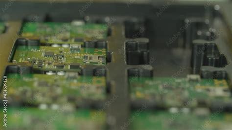 Robotic Sorting System Robotic Arm Robot Is Sorting Details In Smart Warehouse Stock Video