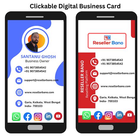 Clickable Digital Business Card Reseller Bano