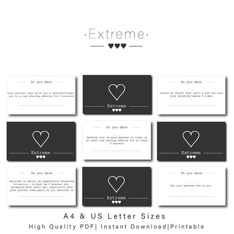 Naughty Extreme Sex Cards Instant Digital Download Valentines Gift Gift For Girlfriend