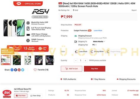 Itel Rs Priced From P In The Philippines Rev