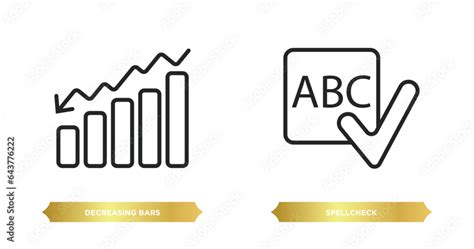 Two Editable Outline Icons From User Interface Concept Thin Line Icons