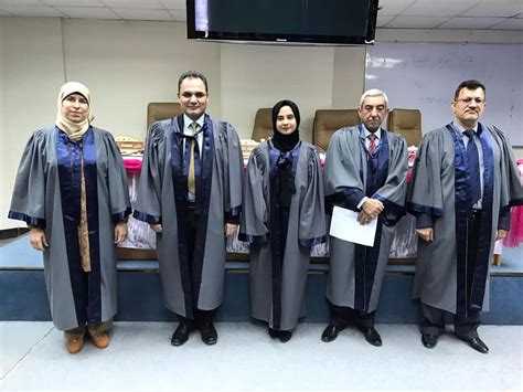 تمت يوم الثلاثاء الموافق 30112021 مناقشة طالبة الماجستير في قسم هندسة