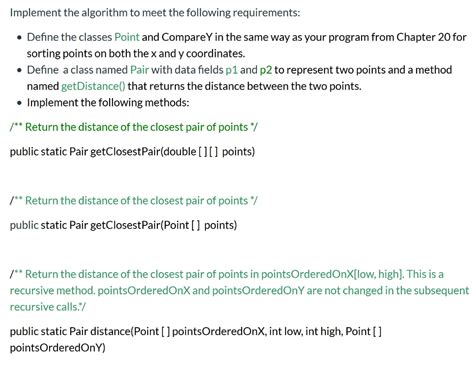 Solved Closest Pair Of Points Section Introduced The Chegg