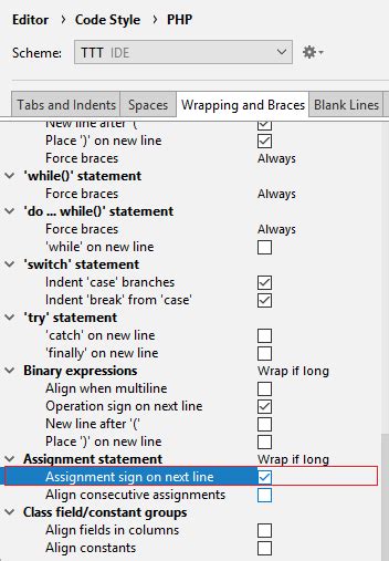 Phpstorm Protected Attribute Array Declaration Is Always On A Newline