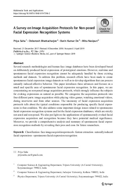 Pdf A Survey On Image Acquisition Protocols For Non Posed Facial Expression Recognition