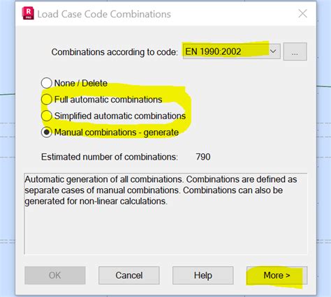 simple load cases not available while reactions export to concrete