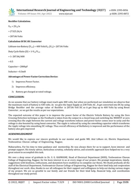 A Power Factor Correction Control Technique For Ev Battery Charging Power Factor Correction