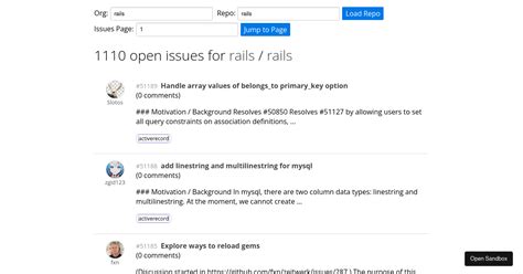 Rsk Github Issues Example Codesandbox
