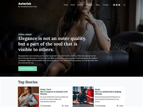 Asterisk Pro Responsive WordPress Theme With Simple And Clean Design