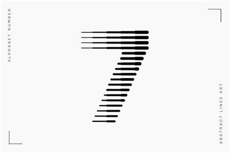 premium vector number seven 7 logo lines abstract modern art vector