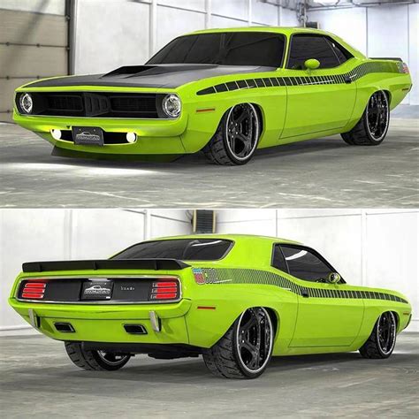 Lime Green Cuda Dodge Muscle Cars Best Muscle Cars Custom Muscle Cars