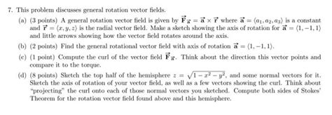 Solved This Problem Discusses General Rotation Vector Chegg