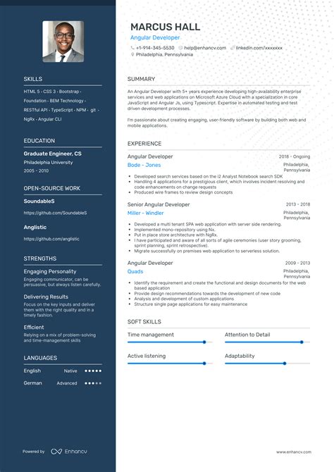 Angular Developer Resume Examples And Guide For 2023 Layout Skills Keywords And Job Description