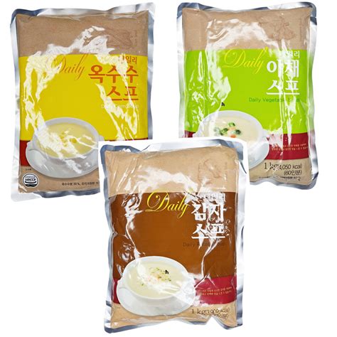 고삐 업소용 대용량 스프 감자 옥수수 채소 크림 양송이 쇠고기 수프 1kg 위시버킷