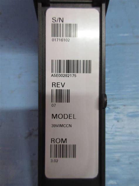 Siemens 39vimccn A5e0028217507 Apacs Vim Voltage Input Module Moore Rom 302 Tk3586 5