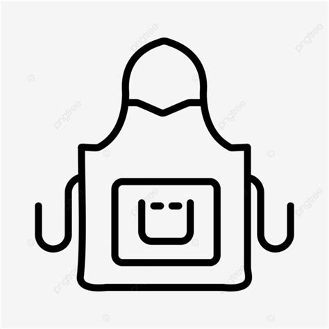 앞치마 라인 아이콘 벡터 앞치마 야외 파티 요리 Png 일러스트 및 벡터 에 대한 무료 다운로드 Pngtree