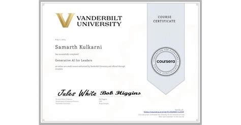 Completed Generative Ai Course At Vanderbilt Samarth Kulkarni Posted