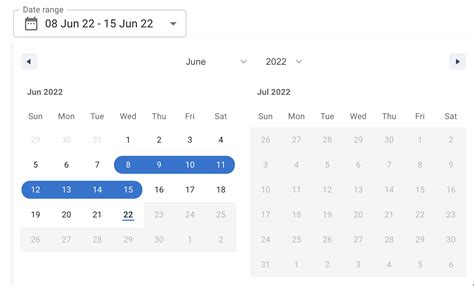support for mobile view and date range selection issue · issue 578 · hypeserver react date