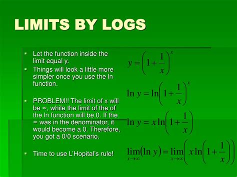 PPT CHAPTER SEVEN THE CALCULUS OF LOGARITHMIC FUNCTIONS PowerPoint Presentation ID