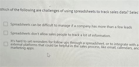 Solved Which Of The Following Are Challenges Of Using