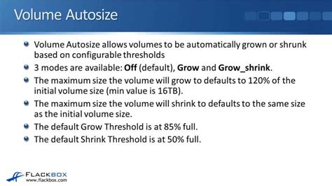 NetApp Flexible Volume Operations FlackBox