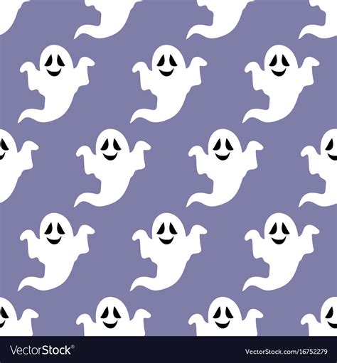 Ghost Seamless Pattern Royalty Free Vector Image