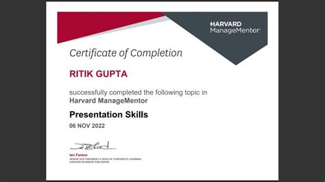 Ritik Gupta On Linkedin Share Infosys Presentationskills Harvardmanagementor