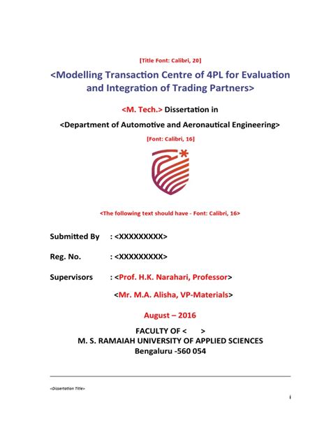 Pg Dissertation Report Writing Template 1499924021 Pdf Science Thesis