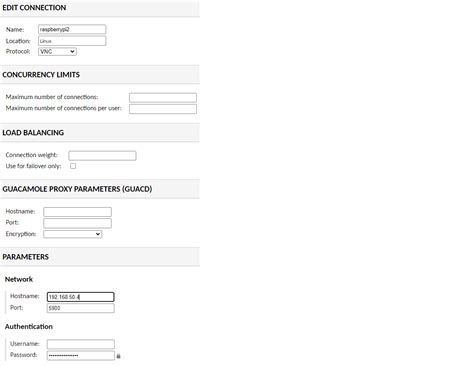 connect to raspberry pi vnc server via apache guacamole r selfhosted