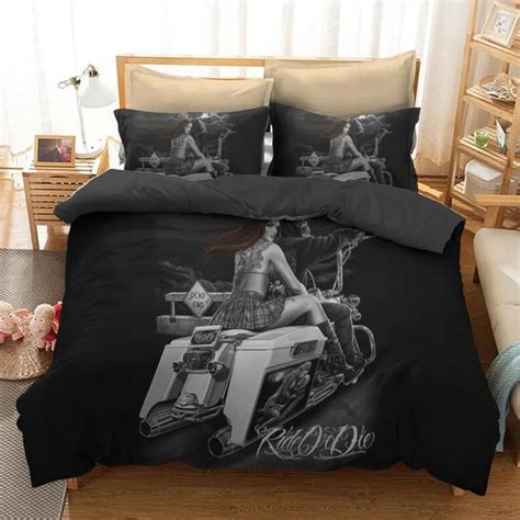 Skull Men Bedding Set Sexy Bedding Sets Luxury Home Bedding Set Bedclothes Bed Linen Set Queen